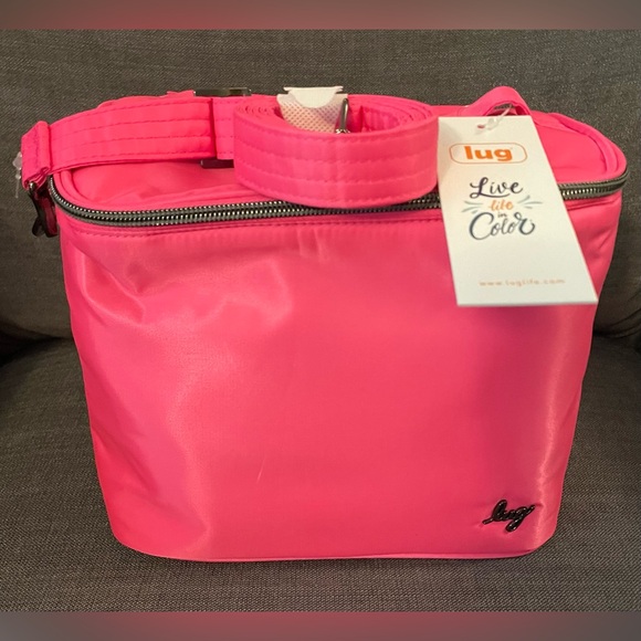 lug | Bags | Lug Nibble Convertible Lunch Tote Magenta Hot Pink | Poshmark